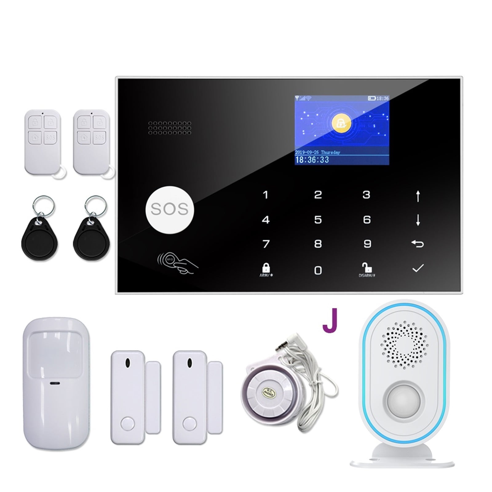 G30 Tuya Wifi Security Alarm System App Control With IP Camera Auto ...