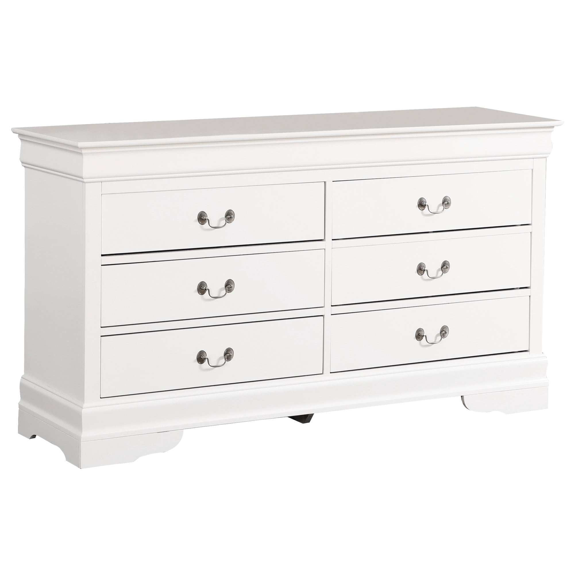 G3190-d Traditional White Dresser - With Features & Curved Mouldings ...