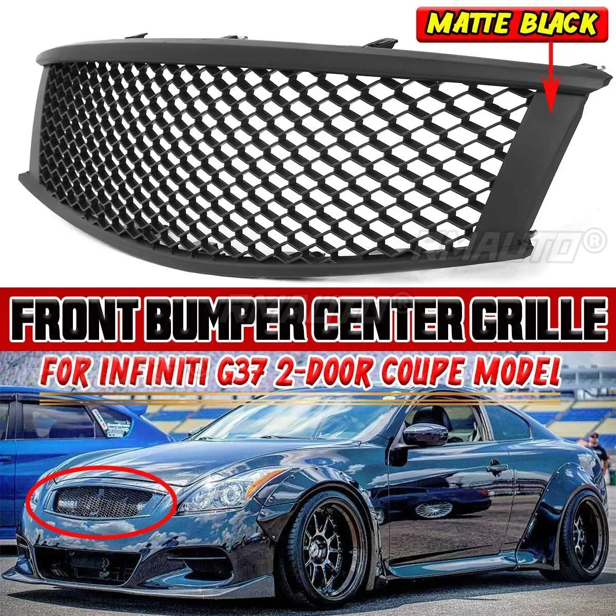 G37 Honeycomb Mesh Car Front Grill For Infiniti G37 2-Door Coupe 2008 ...