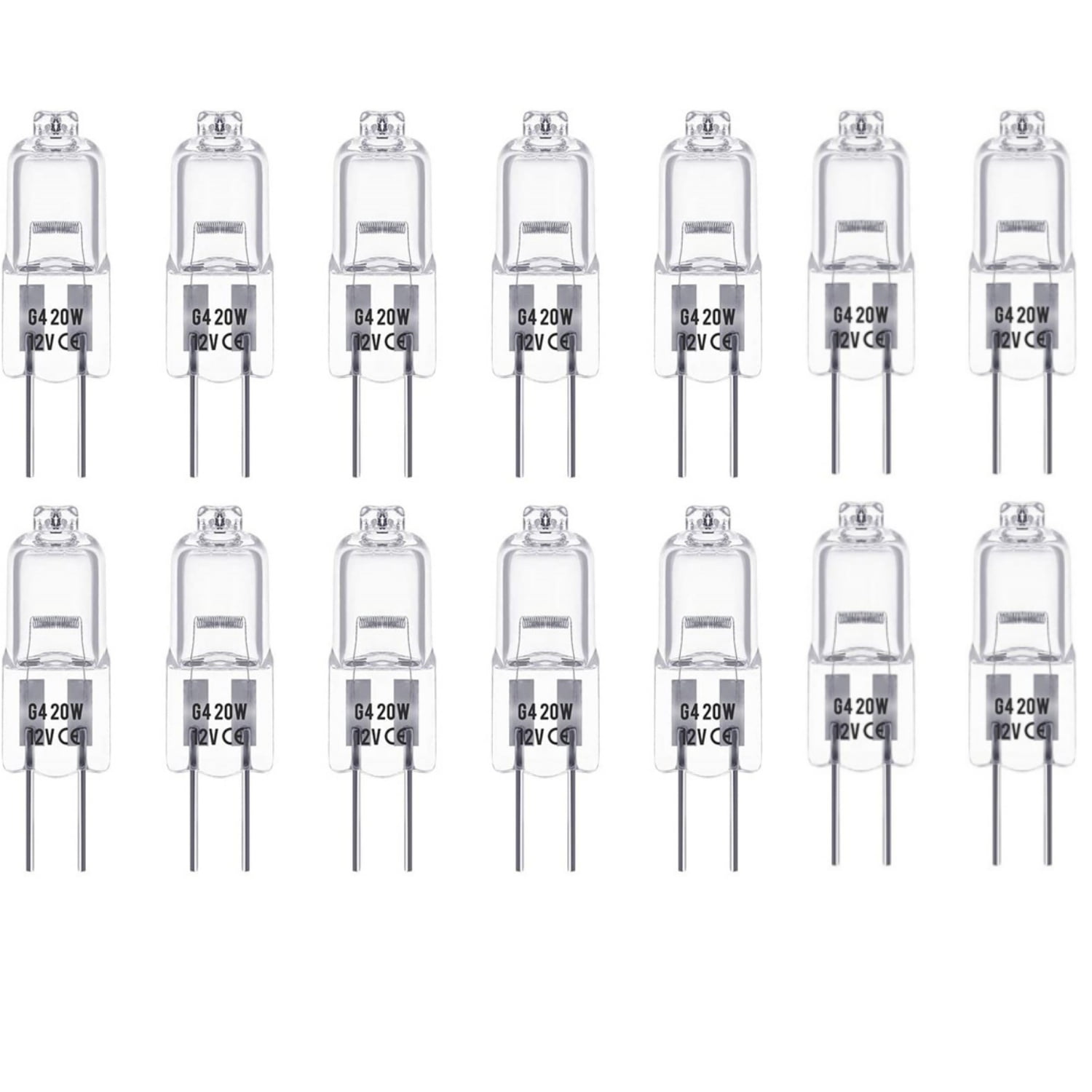 G4 Bulb, 14 Pack Halogen Light Bulbs 12V G4 20W Dimmable, 2 Pin G4 ...