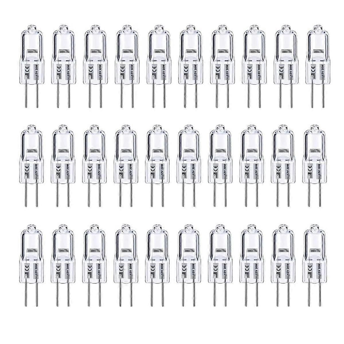 G4 Bulb,20 Pack Halogen G4 12V 20W with G4 Bi-Pin Base,High Output G4 ...