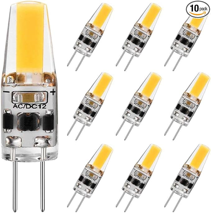 G4 LED Bulb 2W Equivalent to 20W T3 JC Type Bi-Pin G4 Base Halogen Bulb, AC/DC 12V Daylight ...