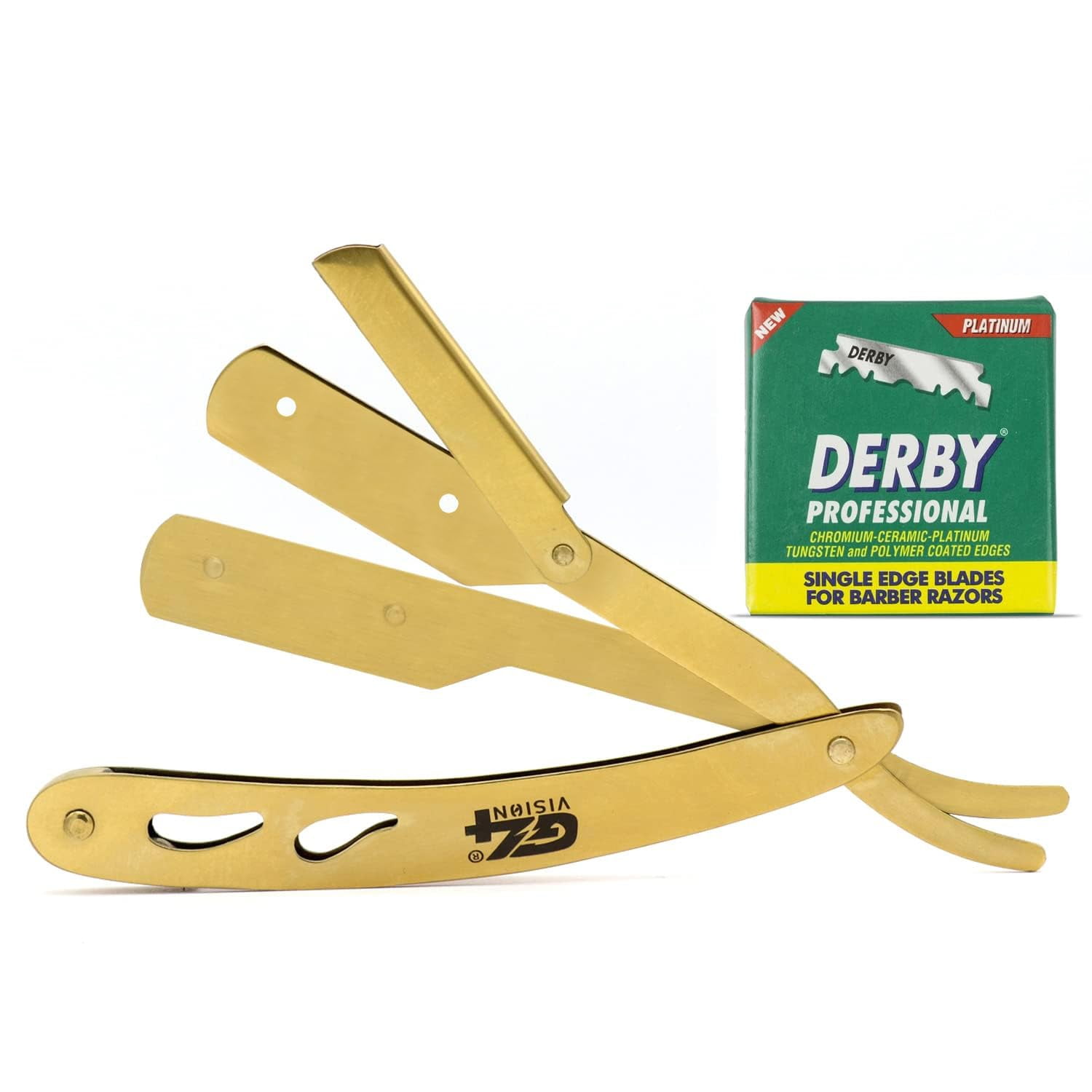 G4 Professional Straight Edge Razor for Men with 100-Pack Replaceable ...