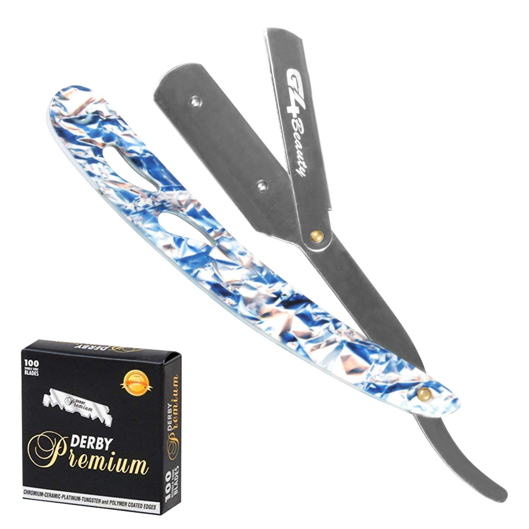 G4 Stainless Steel Straight Edge Barber Shaving Razor Blade for Close ...