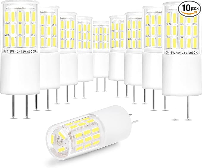 G4 T3 3W Daylight 6000K LED Outdoor Landscape Light Bulbs 12V-24V,G4 20W 25W 30W Halogen ...