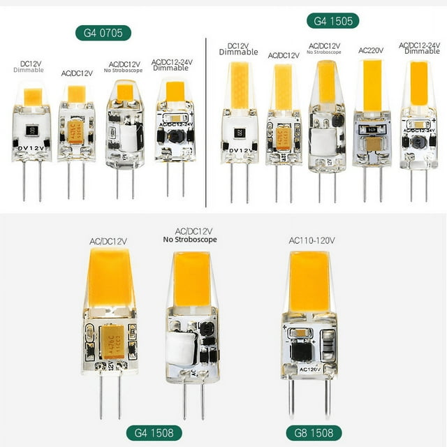 G4 cob led lamp 1505 Sapphire g9 led bulb AC/DC12V-24V dimmable without ...