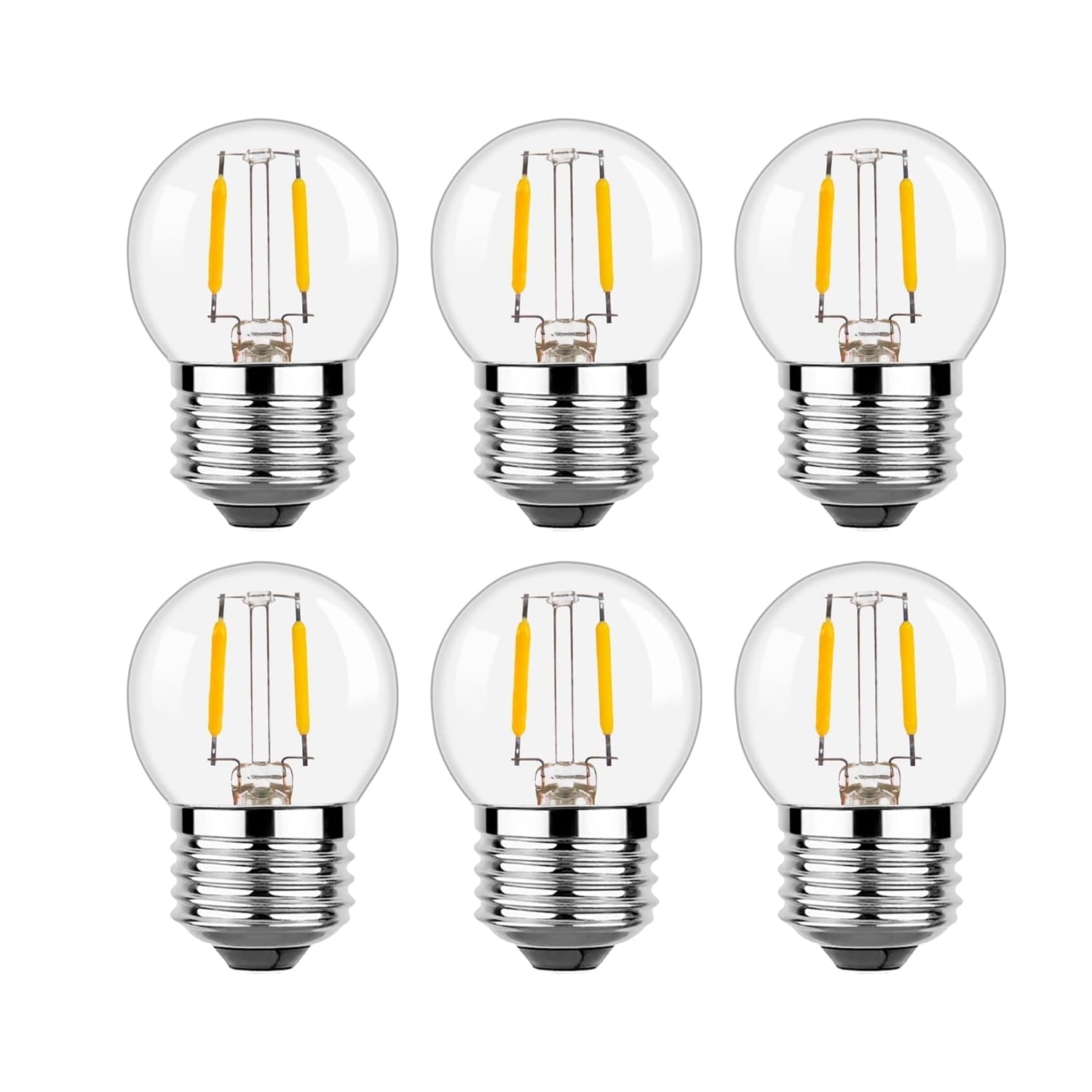 G40 E26 1W Low Wattage LED Vintage Bulbs Small Globe Nightlight 10 Watt ...