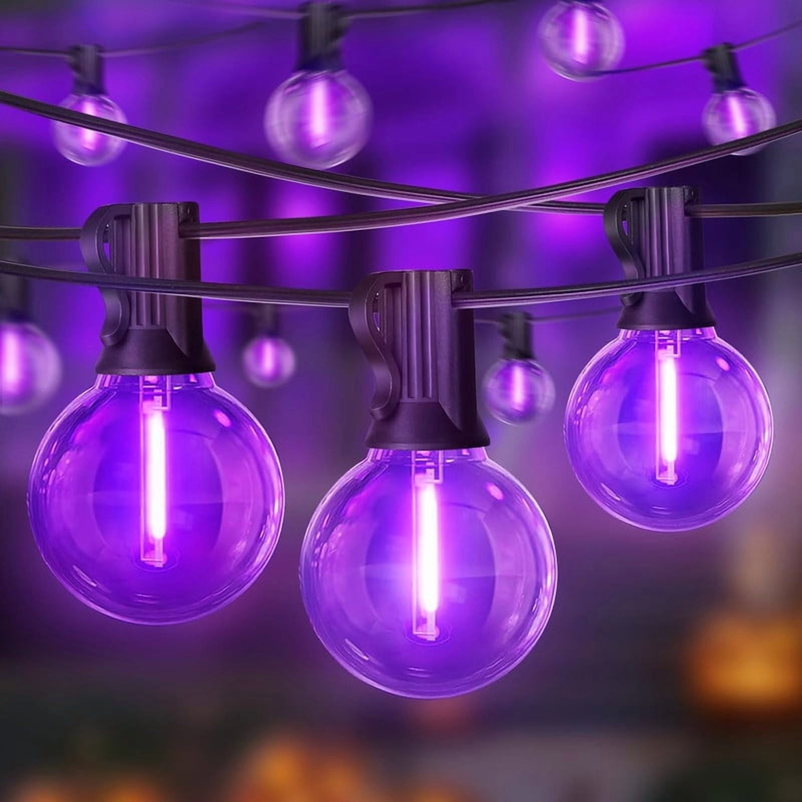 G40 LED Outdoor Halloween String Lights, 26FT Patio Light with 12+1 ...