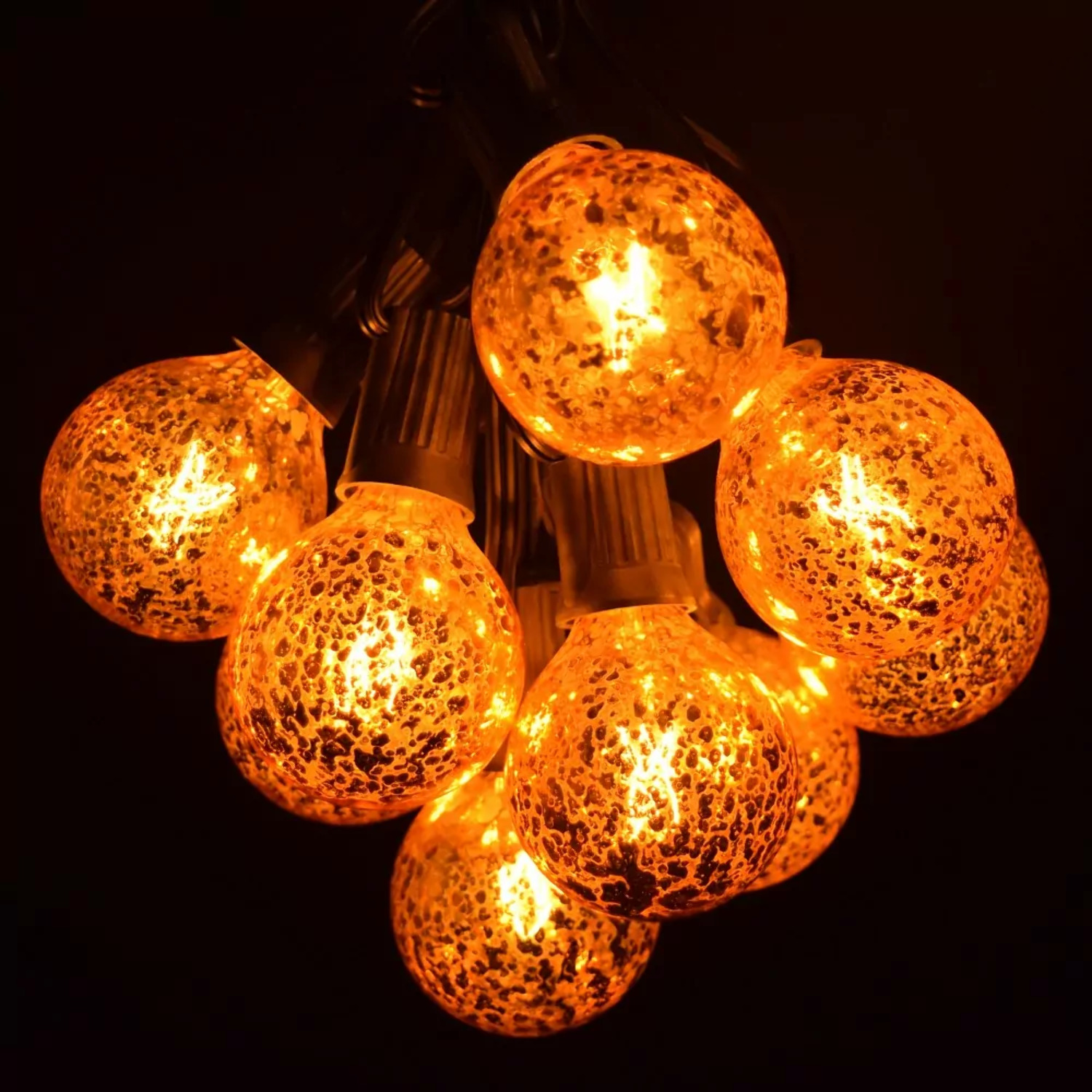 G40 Mercury Gold String Light Sets with White Wire - Walmart.com
