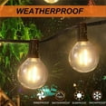 G40 Solar Powered 18ft Outdoor Patio Globe String Lights Bistro Yard ...
