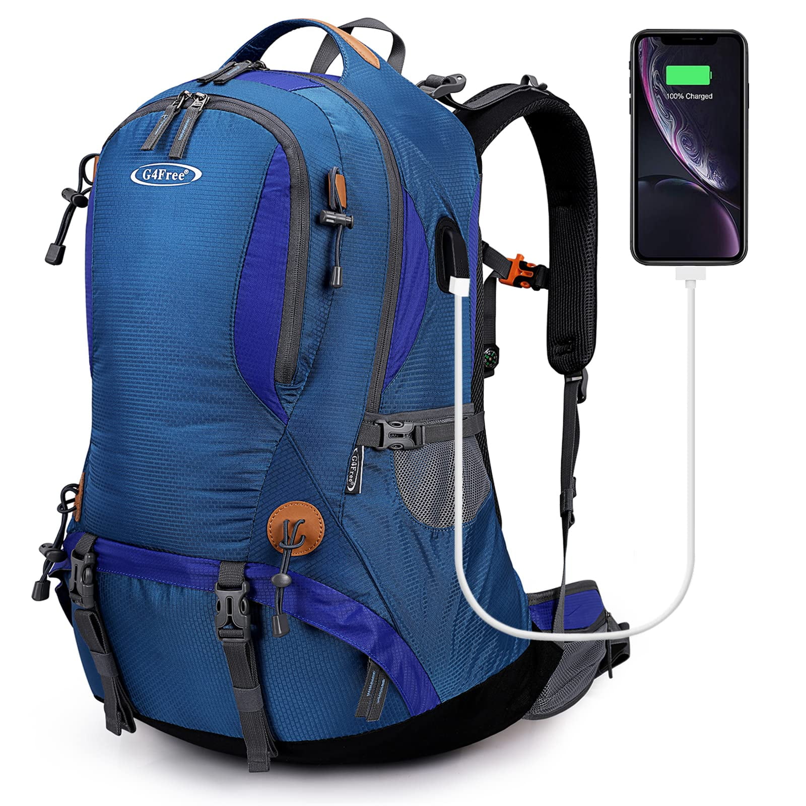 G4Free 50L Hiking Backpack Waterproof Daypack Outdoor Camping Climbing ...