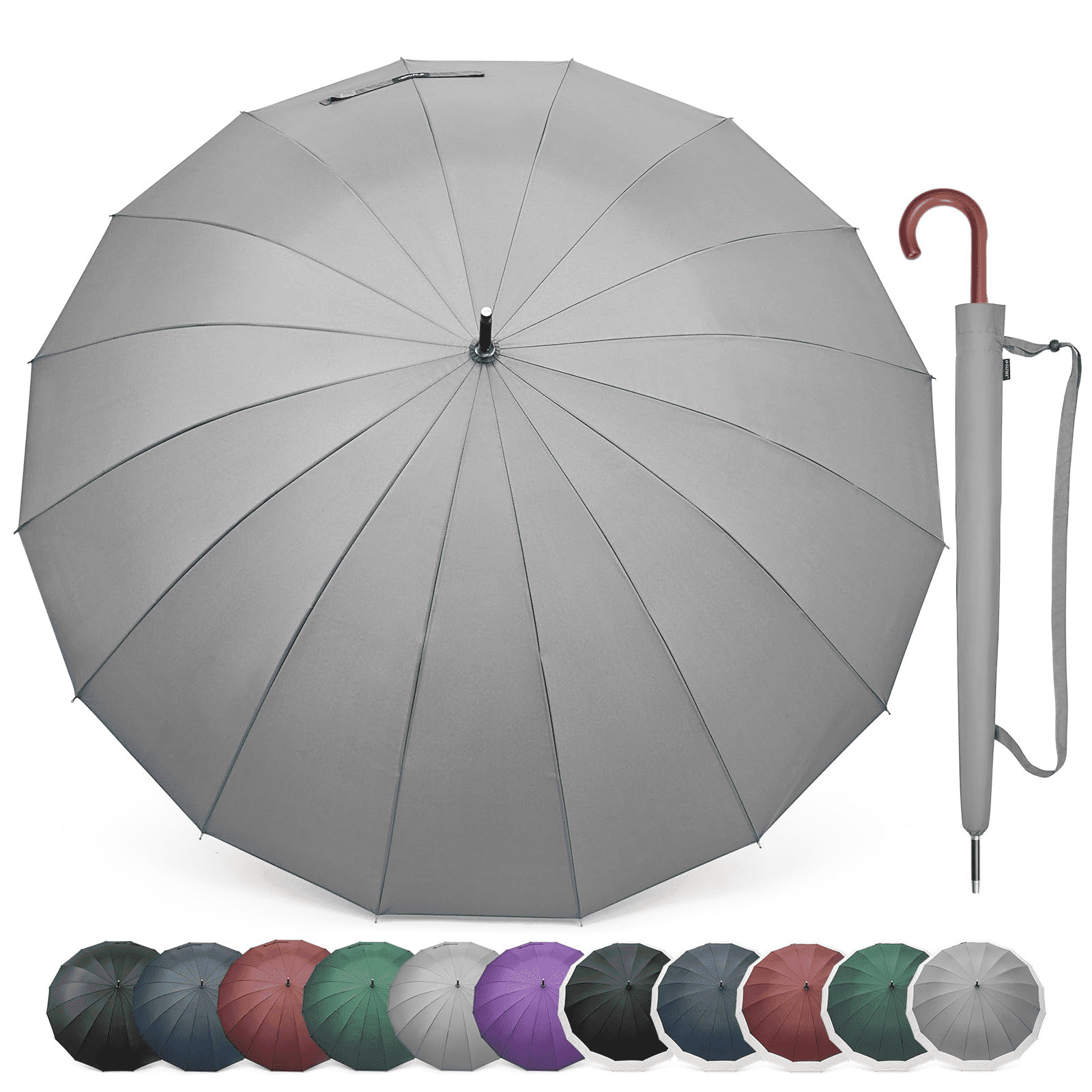 G4Free 54 Inch Large Windproof Umbrella for 2 Persons, 16 Ribs Auto ...