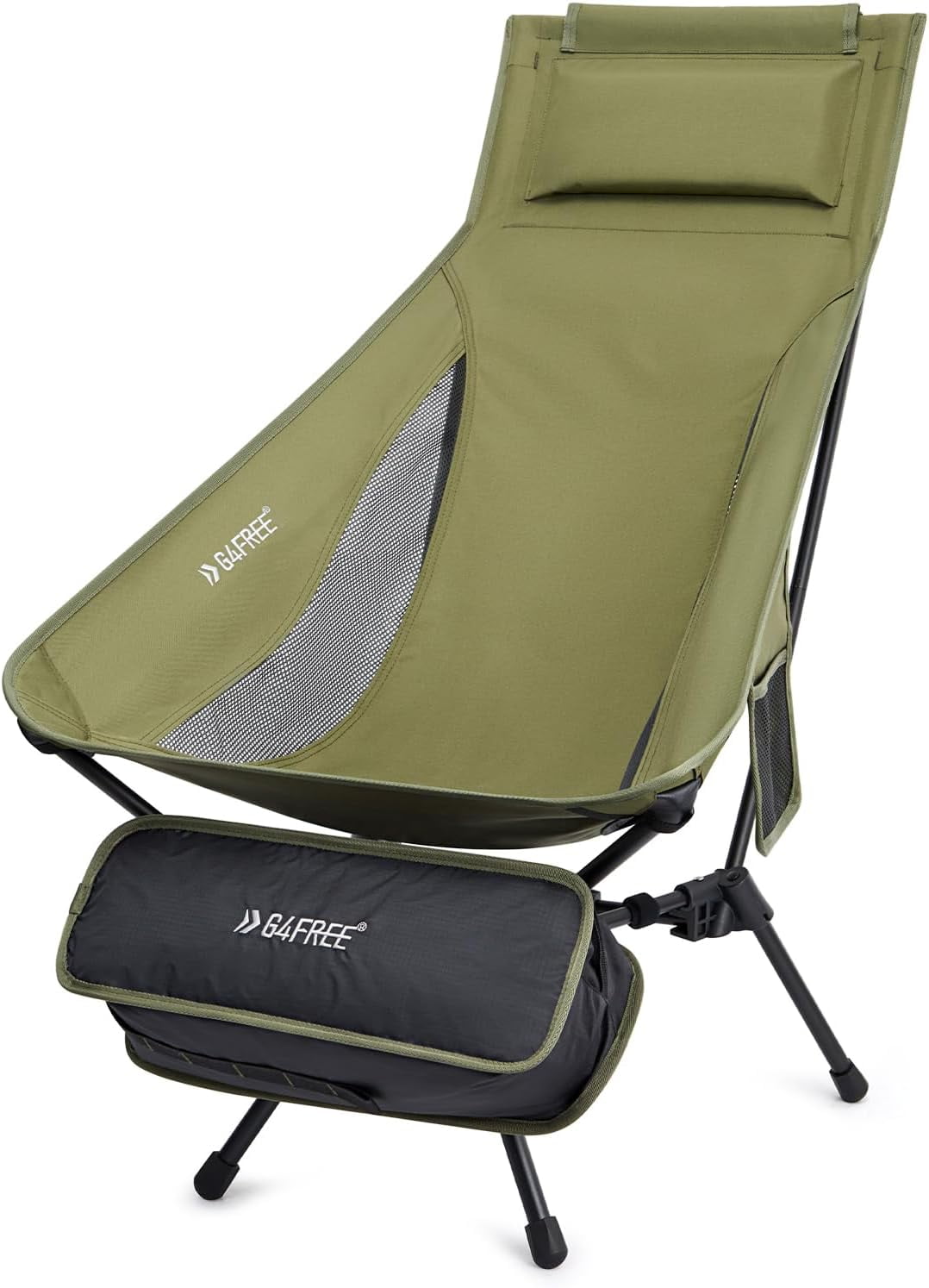 G4Free Folding Lightweight Camp Chair High Back Camping Chair ...