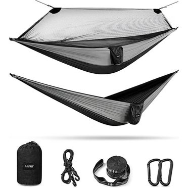 Portable Double Hammock with Mosquito Net, Lightweight Nylon Tent, 6 ...