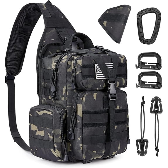 G4free Durable Outdoor Sling Bag Crossbody Backpack, Water-Resistant ...