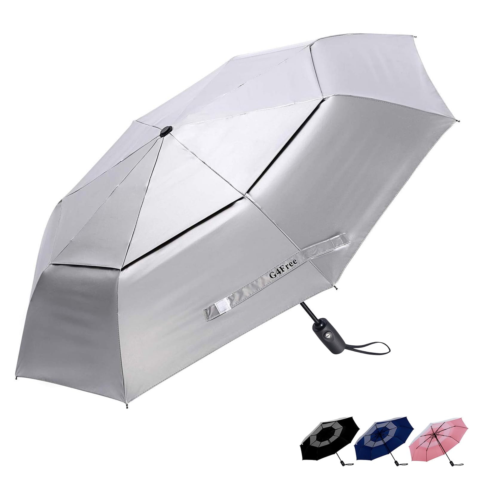 G4Free UPF 50+ UV Protection Travel Umbrella 42/46 Inch Windproof ...