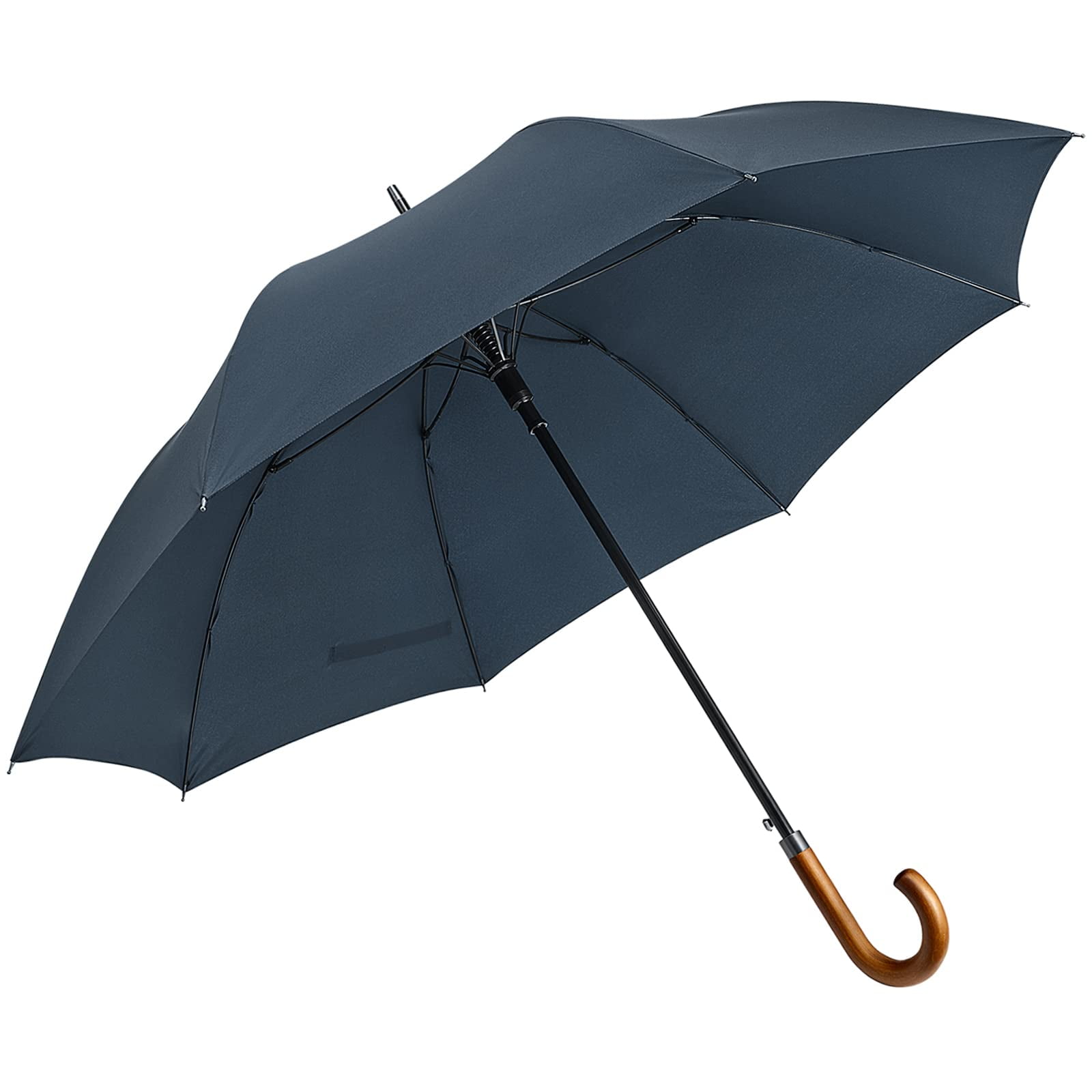 G4Free Wooden J Handle Umbrella 54 Inch Large Auto Open Classic ...
