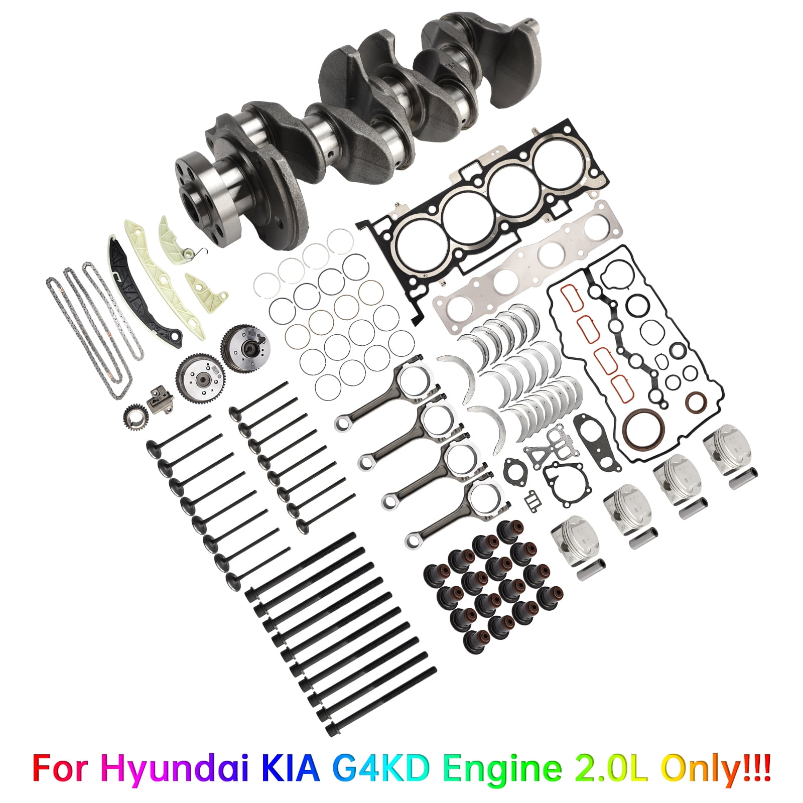 G4KD 2.0L Engine Overhaul Rebuild Kit Crankshaft Rods Timing Kit for ...