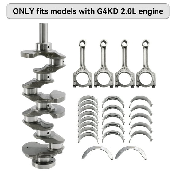 G4KD 2.0L Engine Rebuild Kit-Crankshaft Con Rod Bearing Kit for Hyundai ...