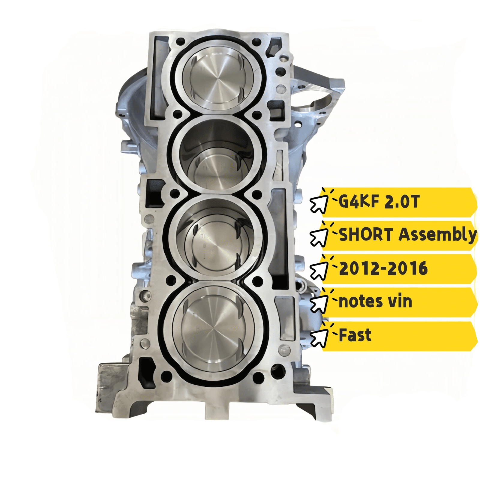 G4KF 2.0L Short block Assembly for 12-16 Hyundai Creta Elantra Genesis ...