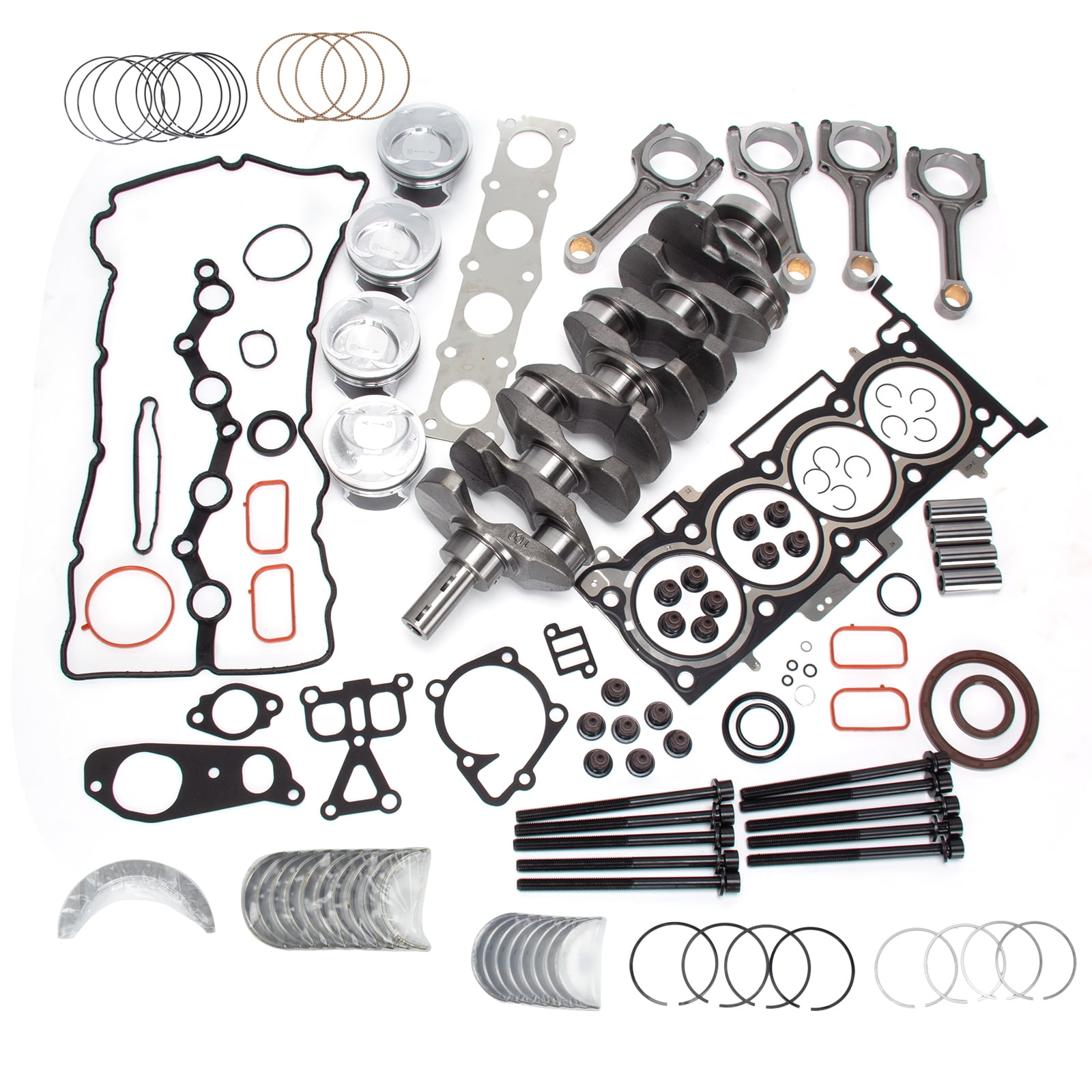 G4KJ 2.4L Engine Piston Gasket Valve Bearing Kit & 4x Con Rods for ...