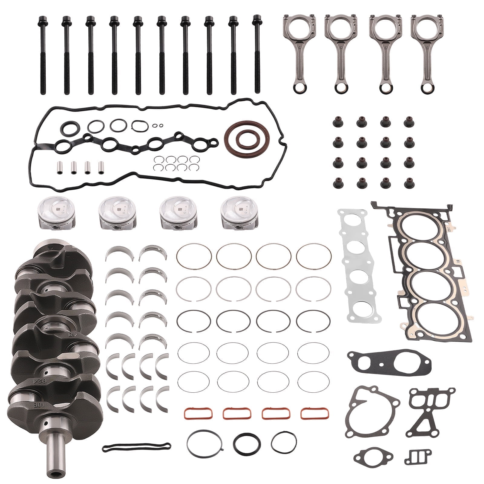 G4KJ 2.4L Engine Rebuild Overhaul Kit w/ Crankshaft / Con Rods For ...