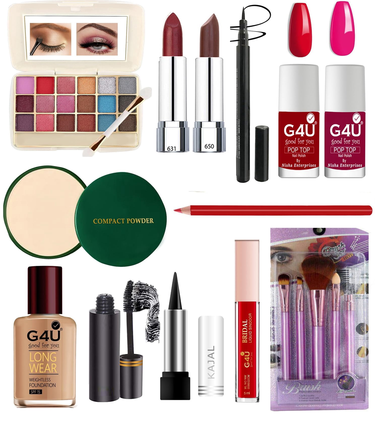 G4U 17-Piece Glow Up Makeup Kit : Every Essential All-In-One Beauty Set ...