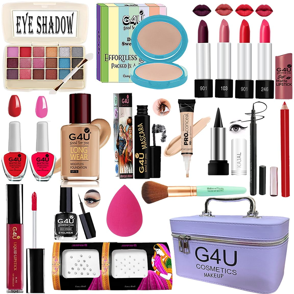 G4U Makeup kit for Women All In One Makeup Kit Set With Makeup Box 001 ...