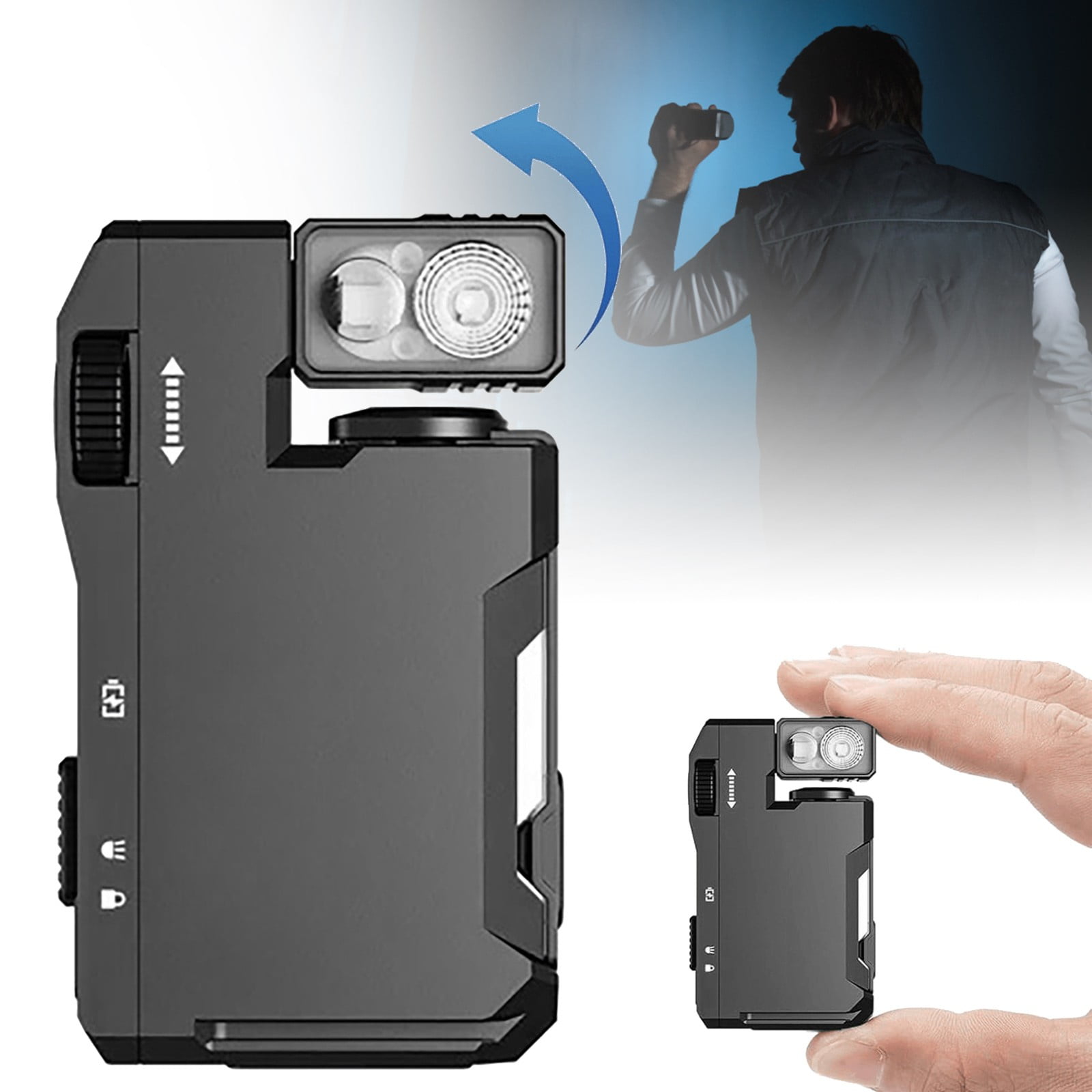 G5 Rechargeable EDC Flashlight, 400 Lumens Dual Light Sources Mini ...