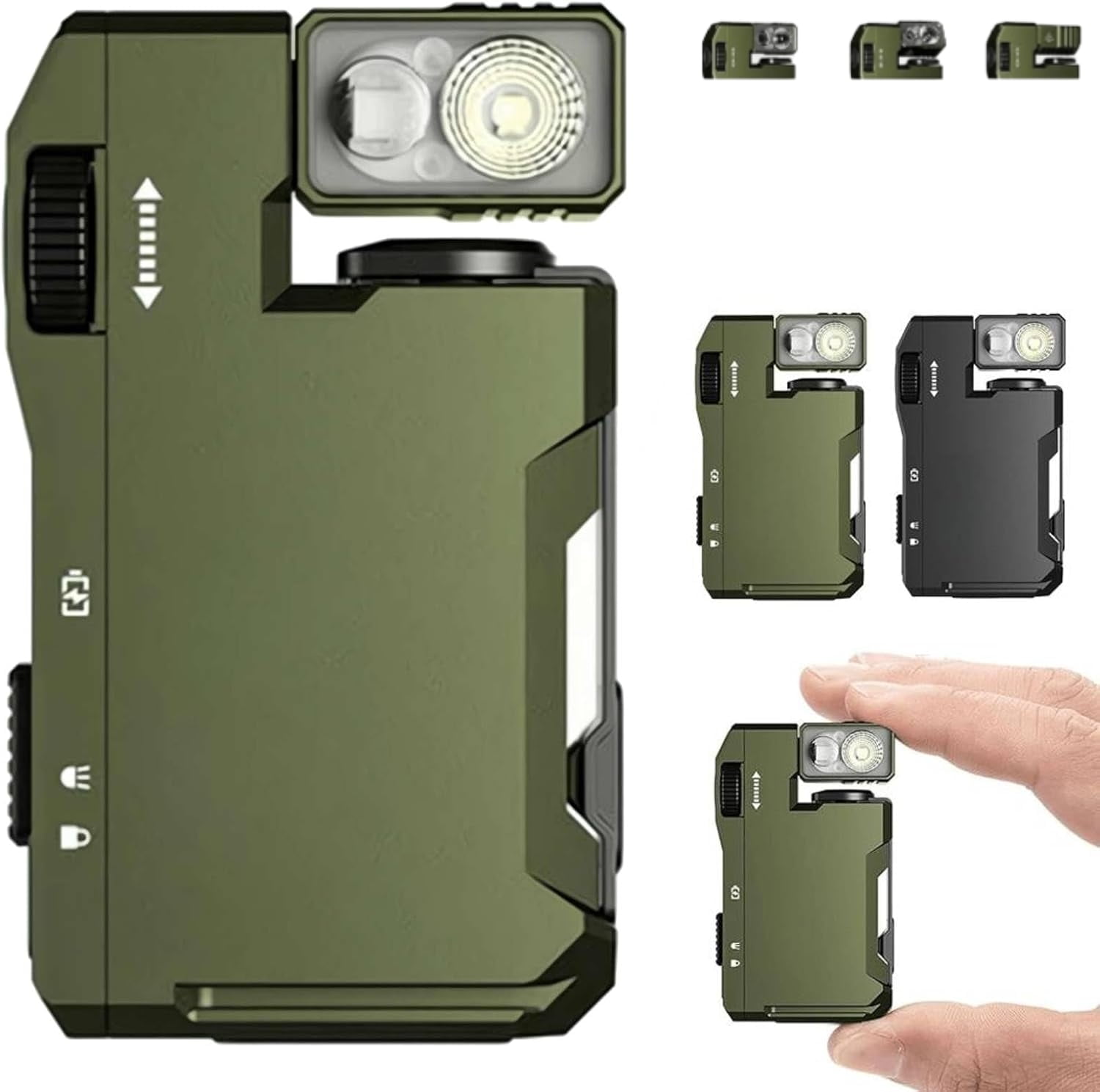 G5 Rechargeable EDC Flashlight, 400 Lumens Dual Light Sources Mini ...