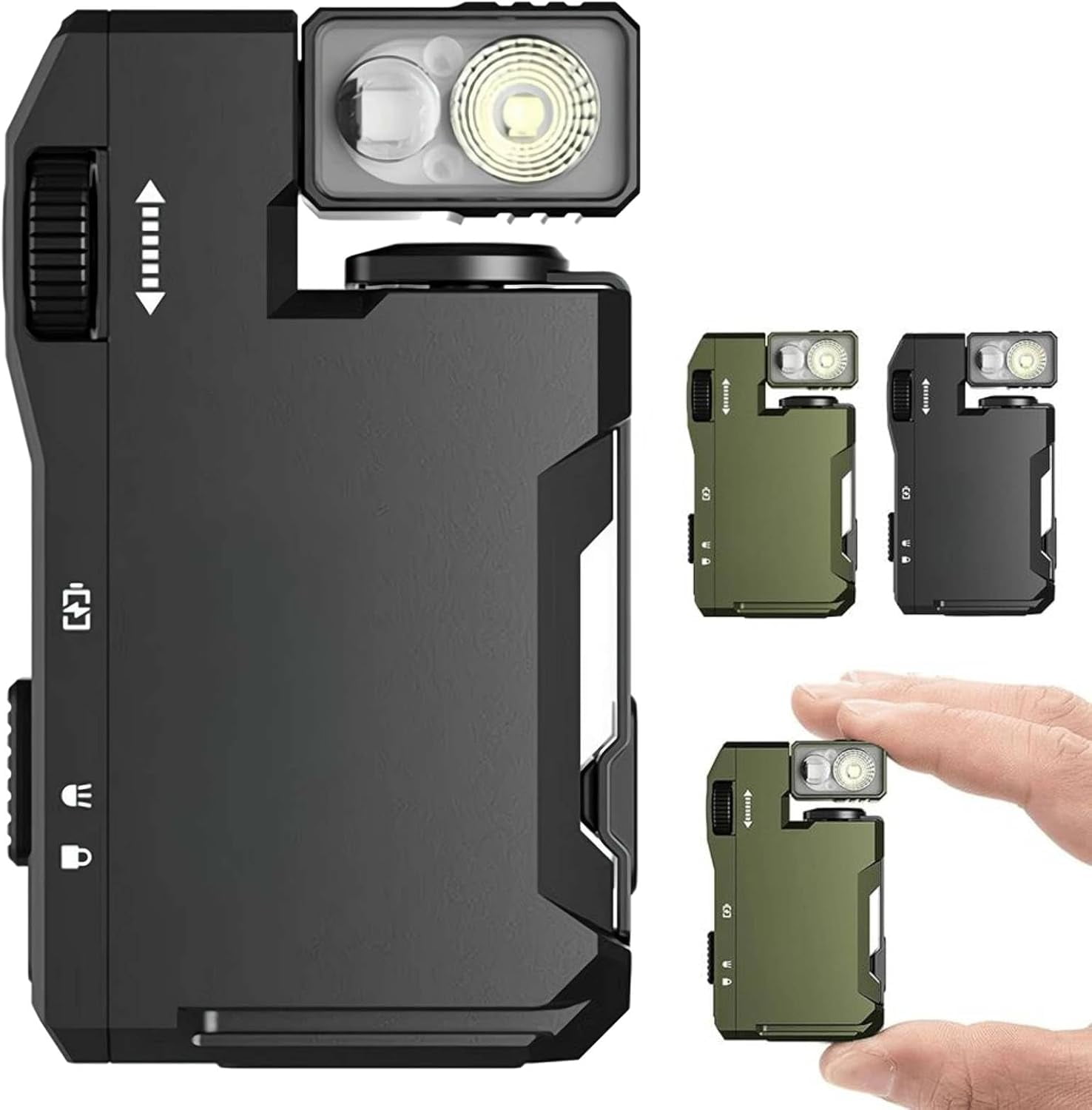 G5 Rechargeable EDC Flashlight, 400 Lumens Dual Light Sources Mini ...