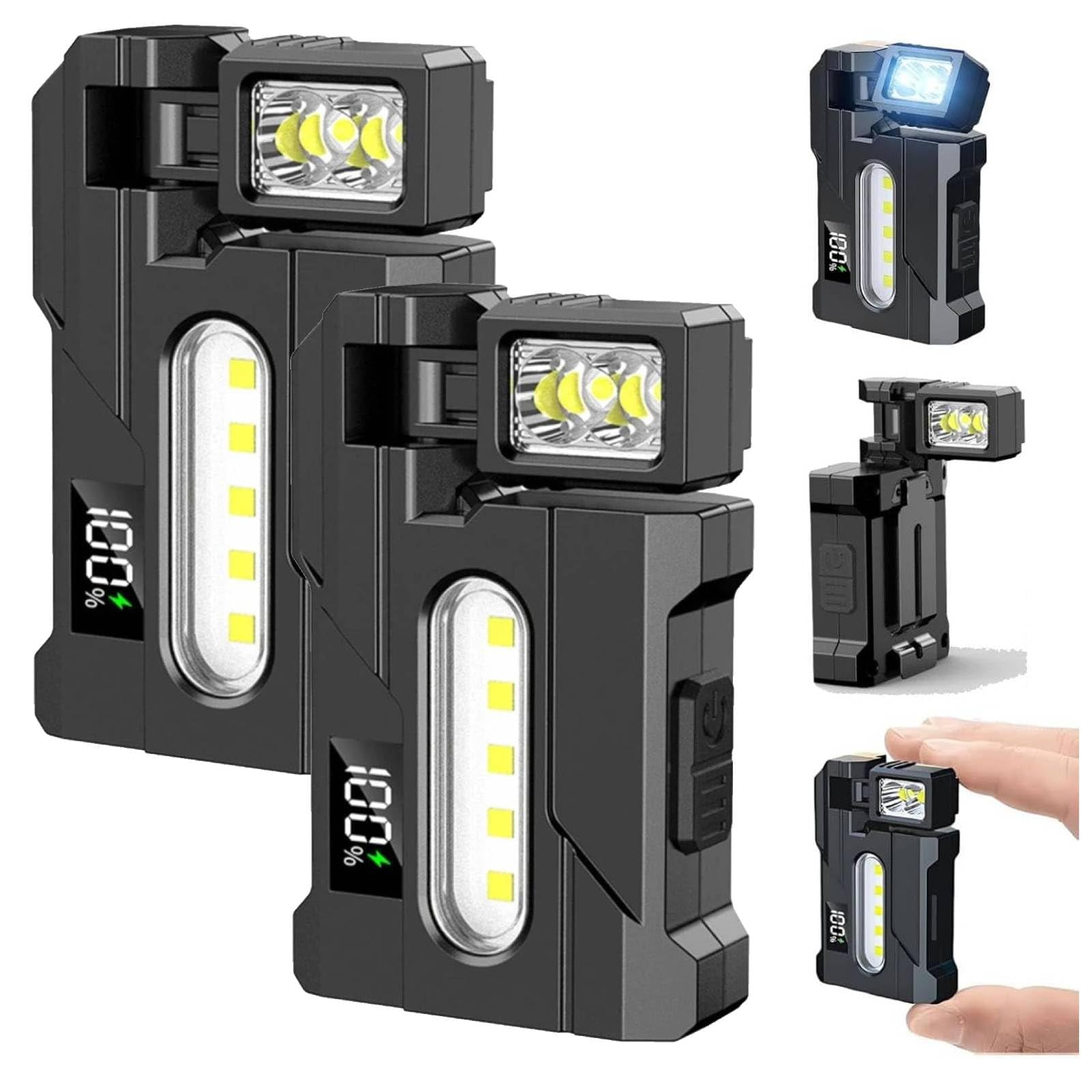 G5 Rechargeable EDC Flashlight, 400 Lumens Portable Flat Mini ...