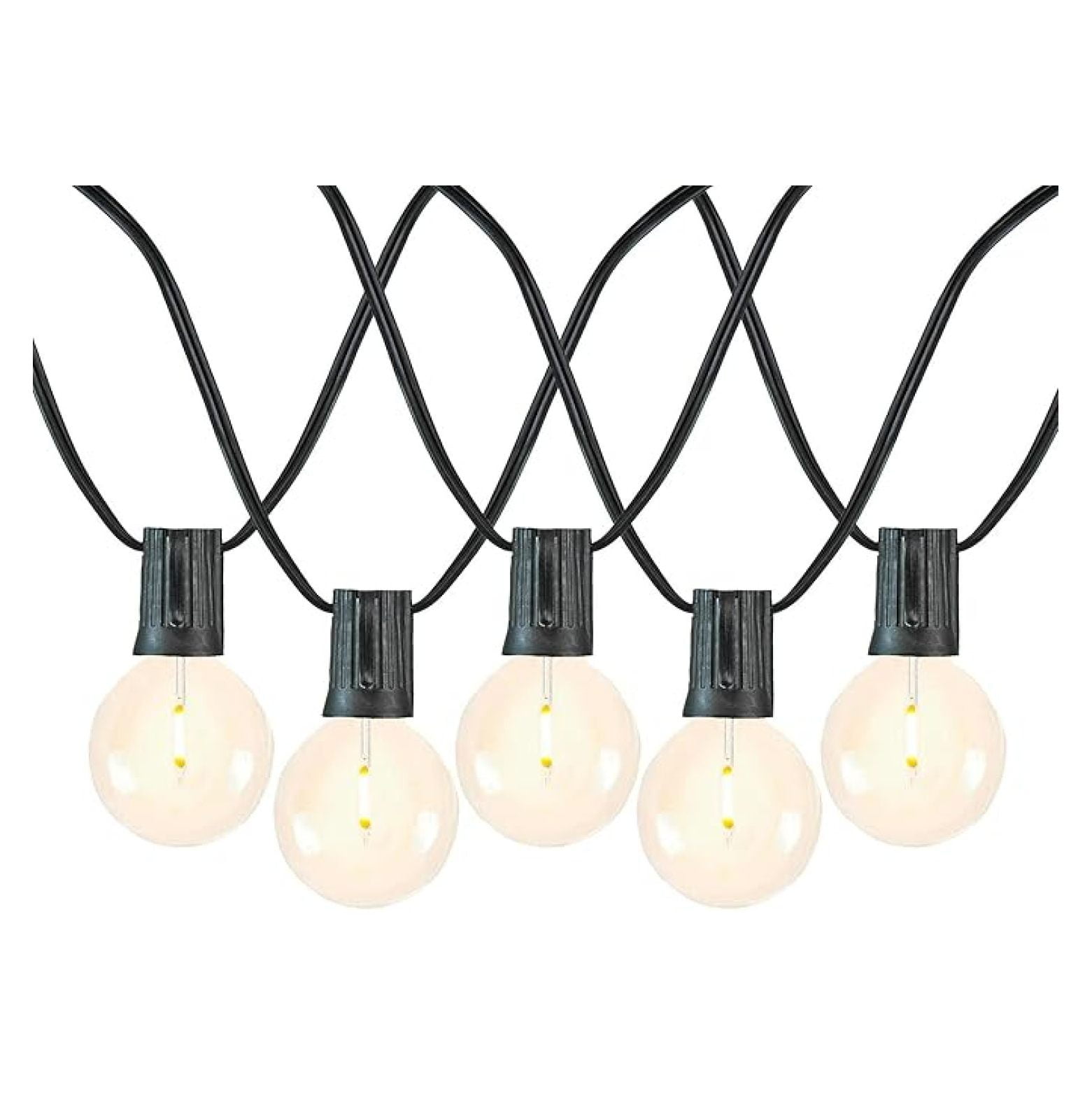 G50 LED String Lights 50ft, Warm White Patio Lights - Weatherproof ...