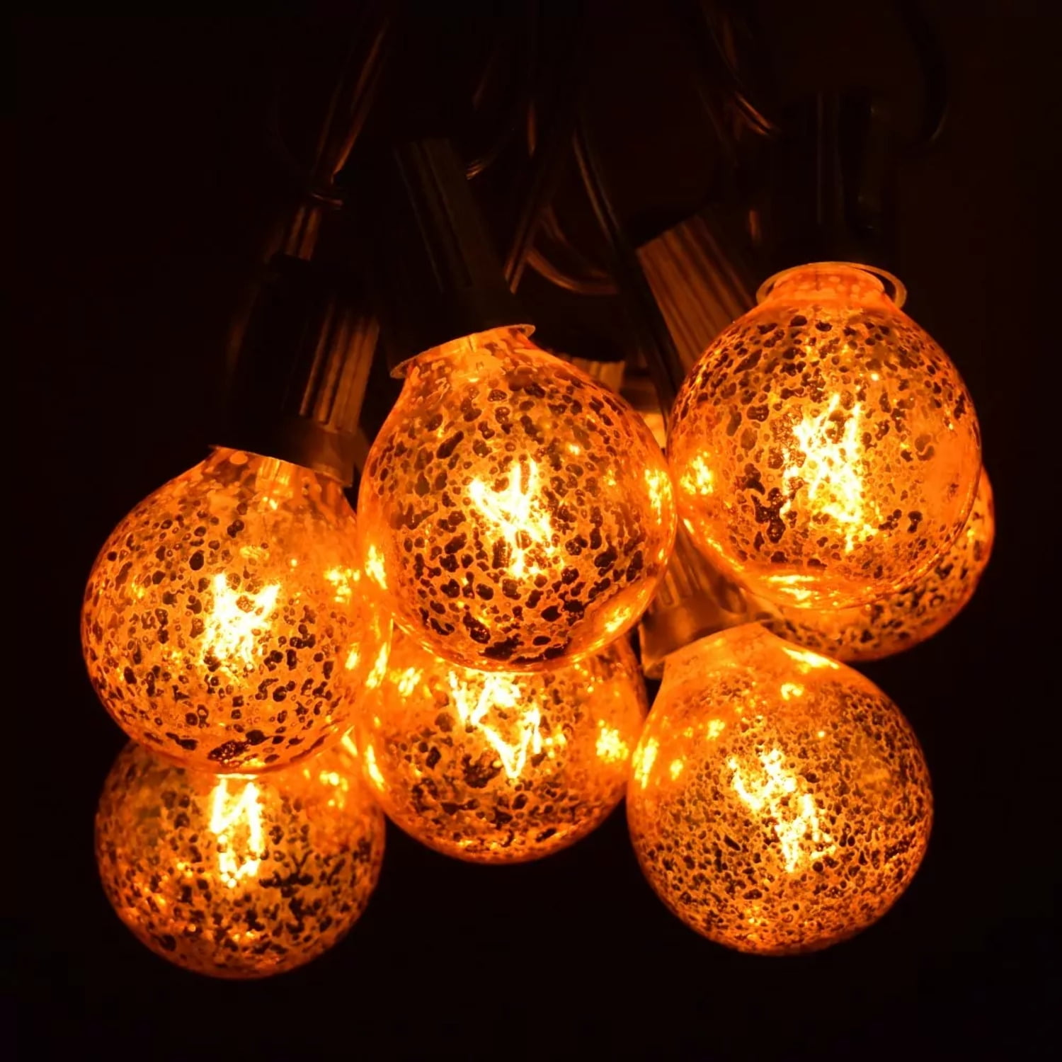 G50 Mercury Gold String Light with Black Wire - Walmart.com