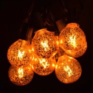 G40 Mercury Gold String Light Sets with White Wire - Walmart.com