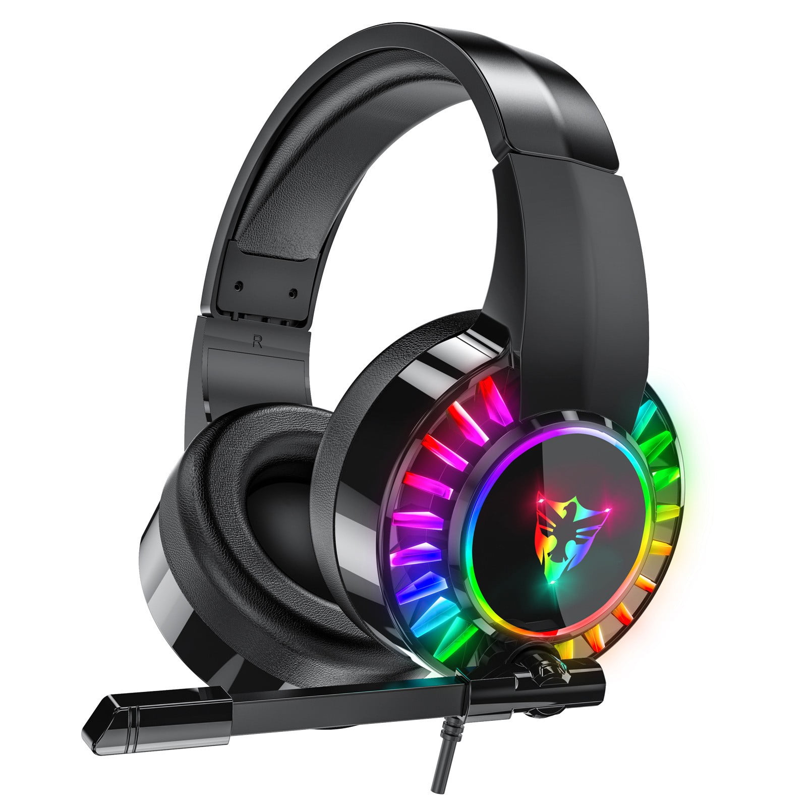 G505 RGB Gaming Wired Headphones, USB Mic Noise Cancelling And Audio ...