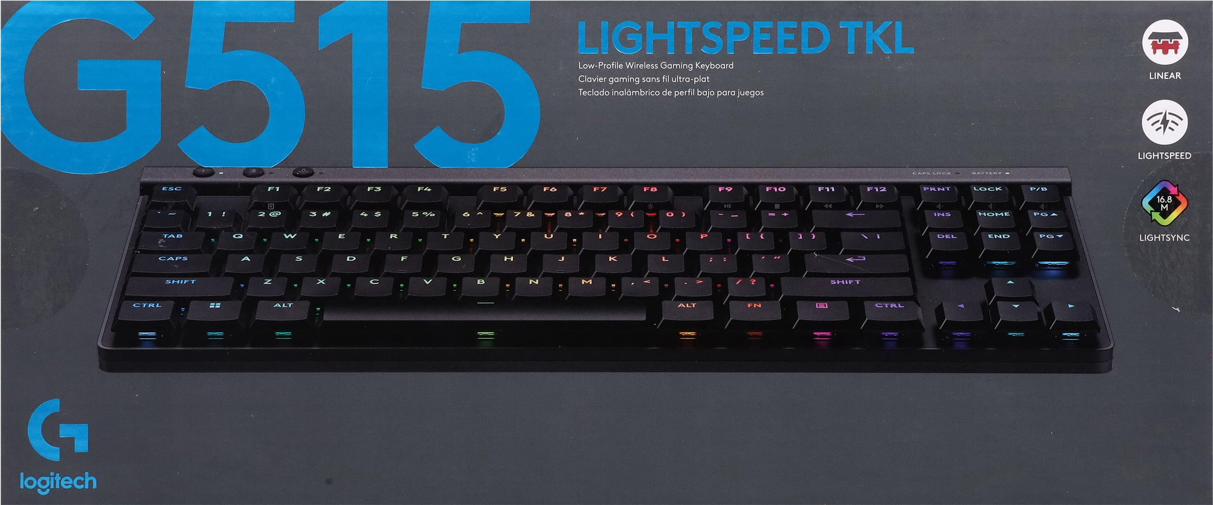 Logitech G515 LIGHTSPEED TKL Low Profile Wireless Gaming Keyboard ...