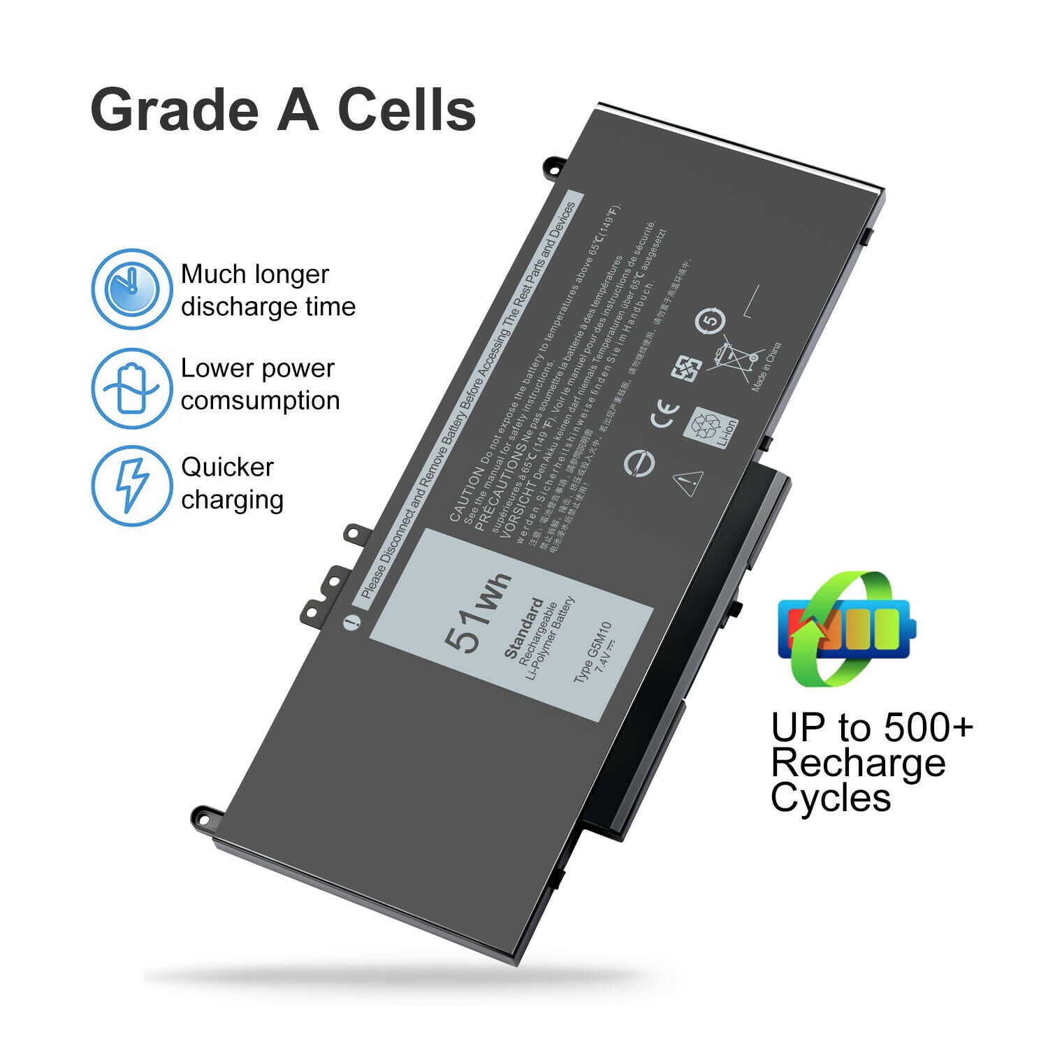 G5M10 Laptop Battery for Dell Latitude E5450 E5550 E5250 Notebook 15.6 ...