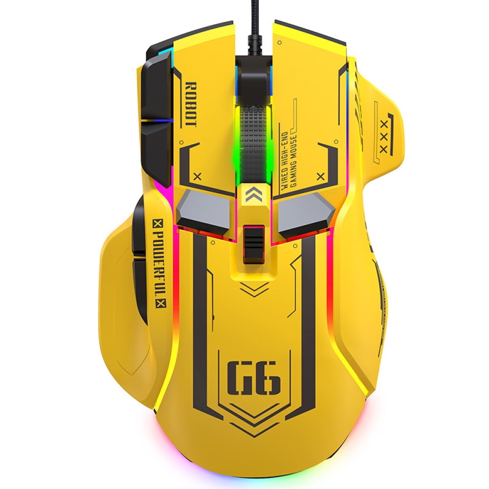 G6 Programmable Gaming Mouse 12800dpi Rgb Colorful Luminous Wire ...