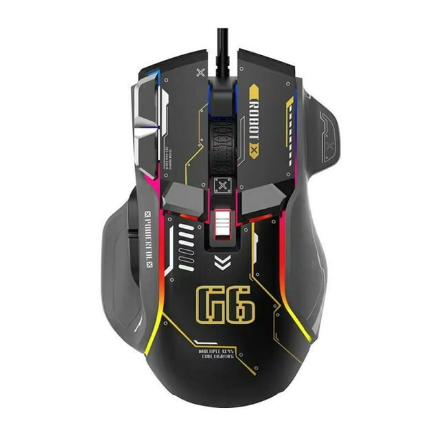 G6 Programmable Gaming Mouse 12800dpi Rgb Colorful Luminous Wire-controlled Mechanical Mouse for ...