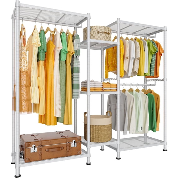 G6 Wire Garment Rack Clothes Rack Compact Large Size Armoire Storage ...