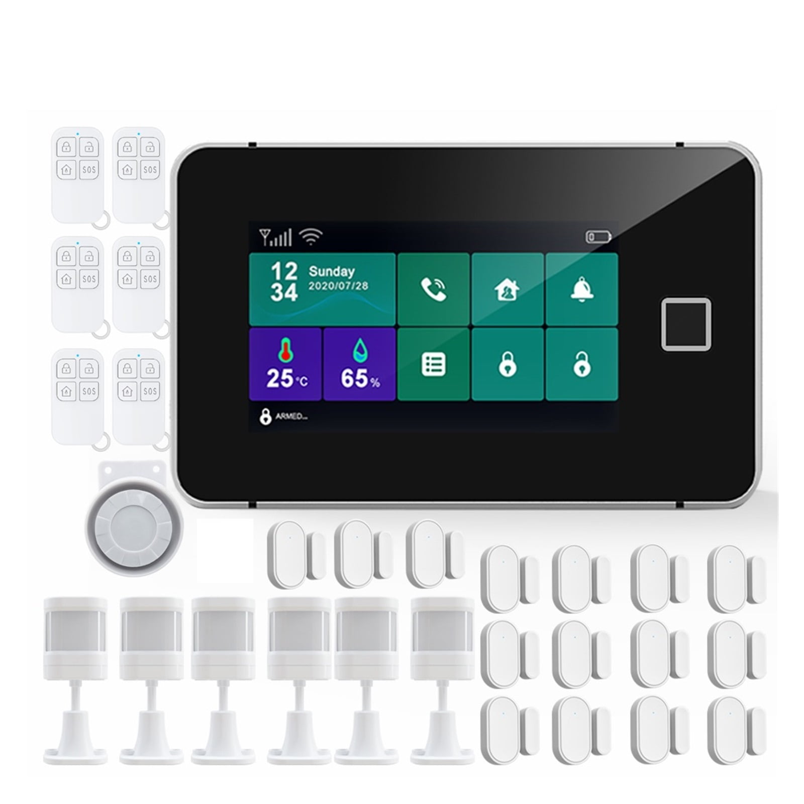 G60 Tuya WiFi Gsm Security Alarm System Temperature Humidity Display ...