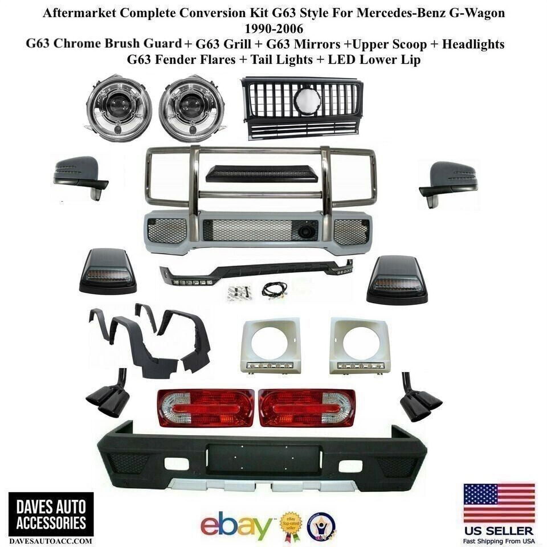 G63 Body Kit Full Conversion Bumpers Flares tips tail lights lip 1989 ...