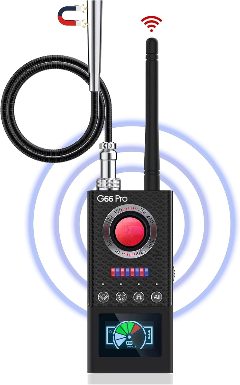 G66 Pro Hidden Camera Detector with AI Auto Scan, Magnetic GPS Tracker ...