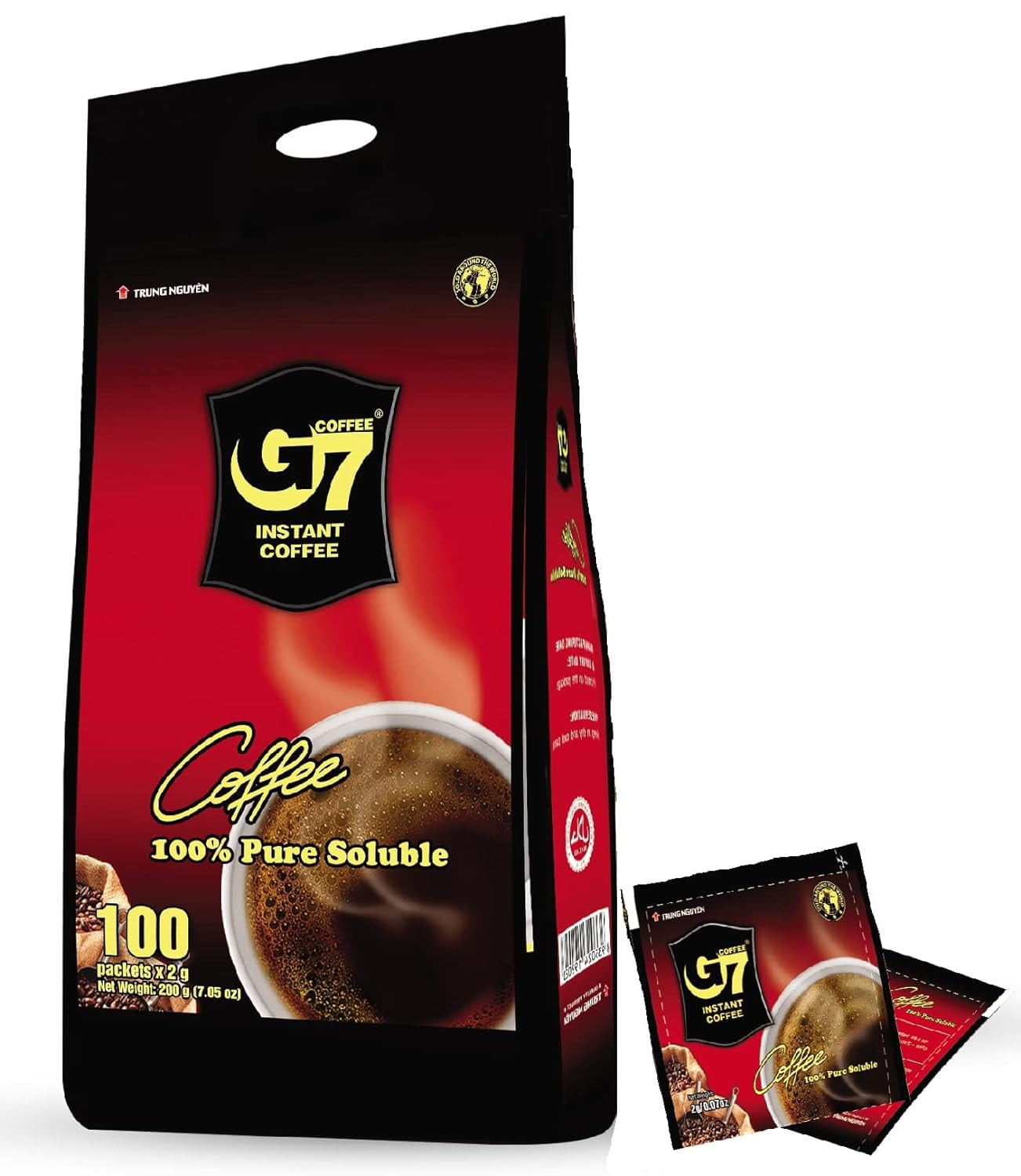 G7 Instant Coffee — 100% Soluble Coffee — Pure Black — Strong And Bold ...
