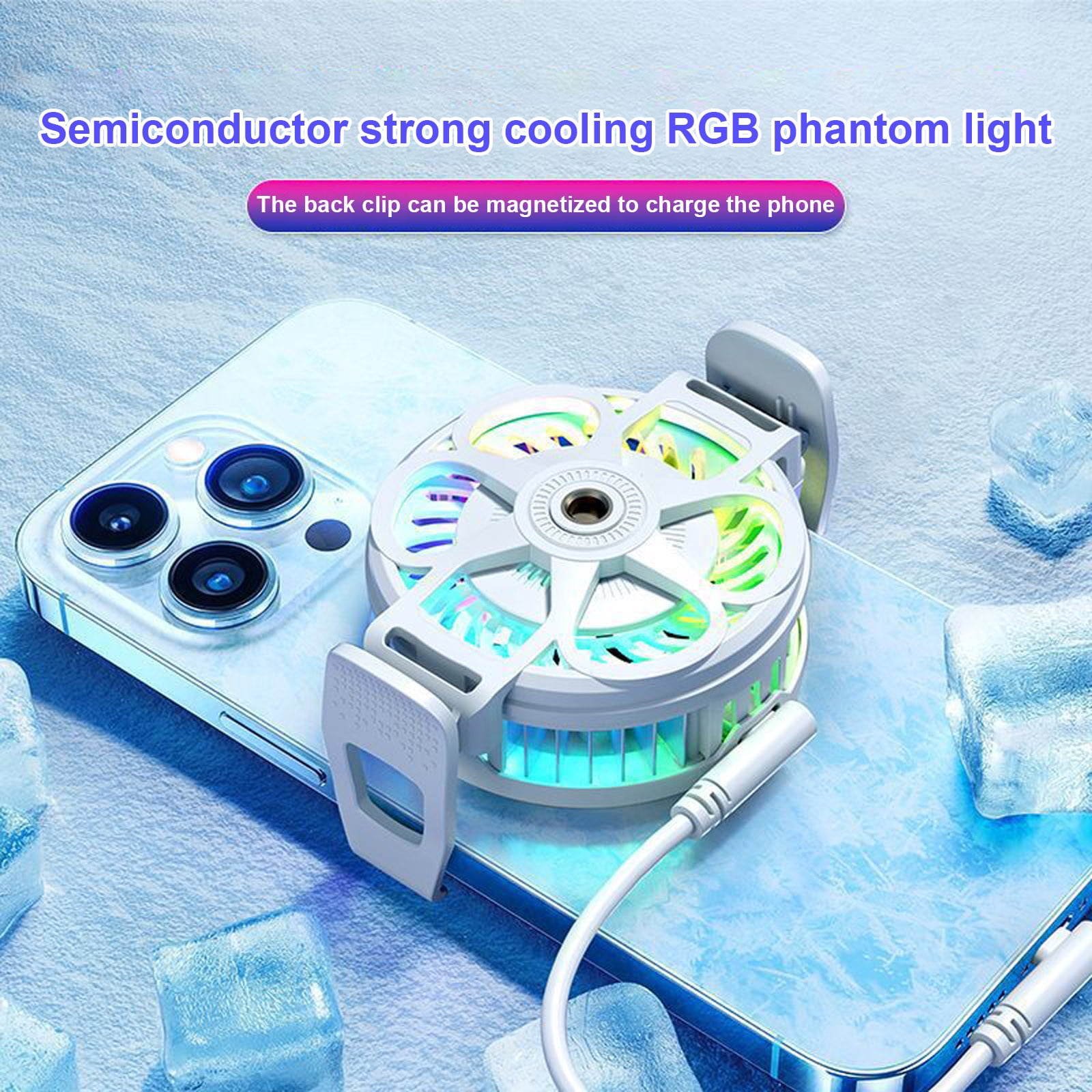 G7 Magnetic Phone Cooler with RGB Lights - Universal Gaming Cooler for ...