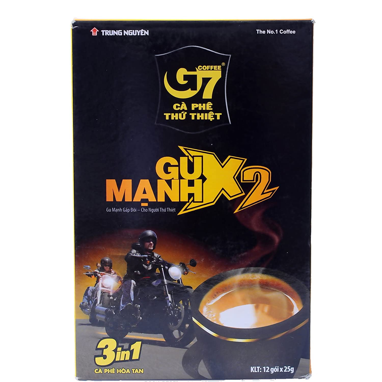 G7 Strong X2 Gu Manh 3 in 1 Coffee Double Strength w/Non-dairy Sugar ...