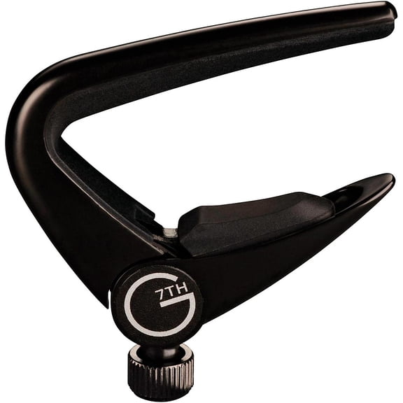 Walker & Williams Black Capo for Acoustic or Electric with Leather Bag ...