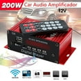 G8 200W Digital Player Power Vehicle Audio Amplifier, Red - Walmart.com
