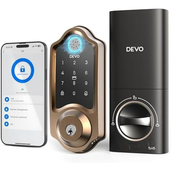 G8 Smart Lock, Fingerprint Door Lock with Code, 6-in-1 Keyless Entry Door Lock, Smart Locks for ...